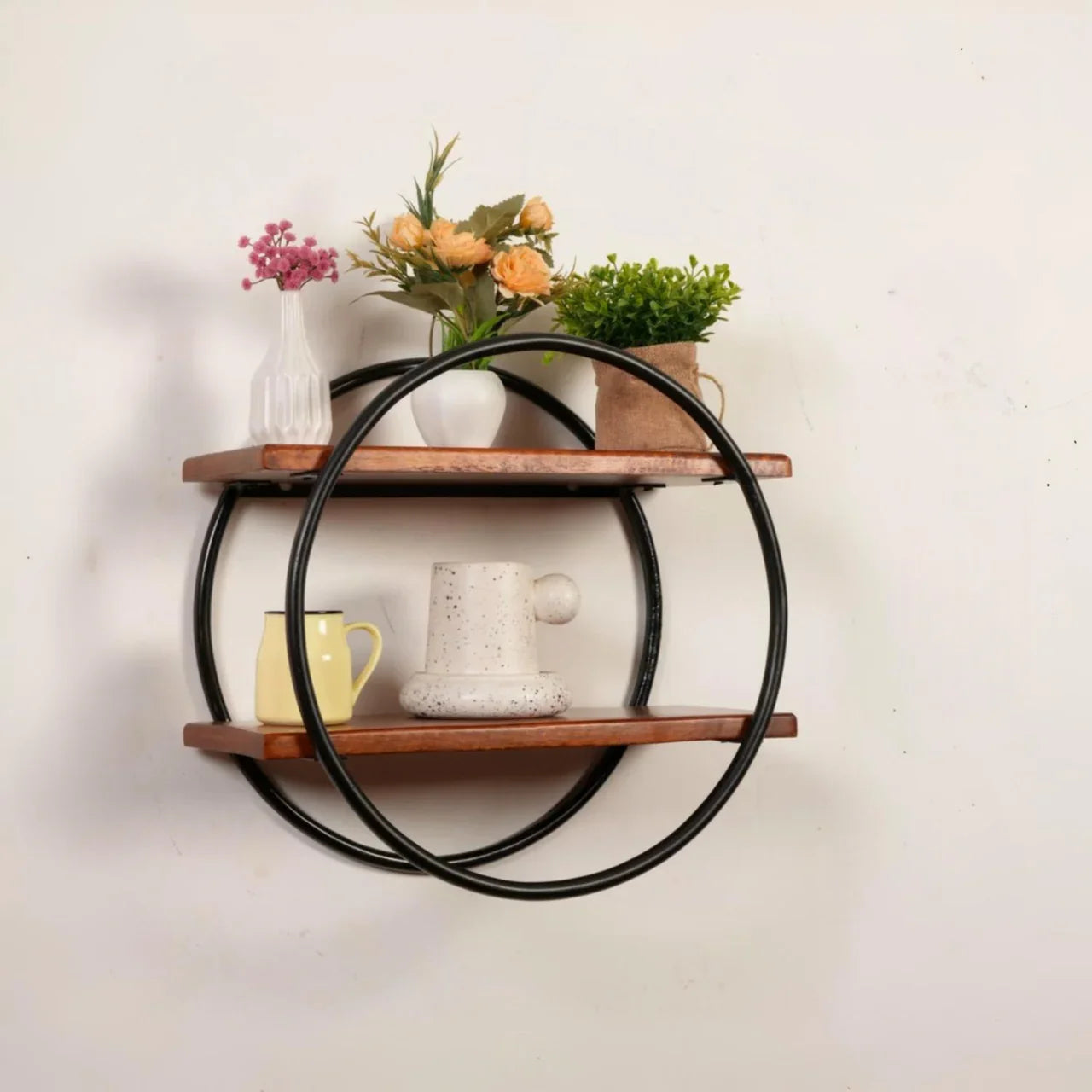 Walnut Aura Display Wall Rack – Ikari Homes