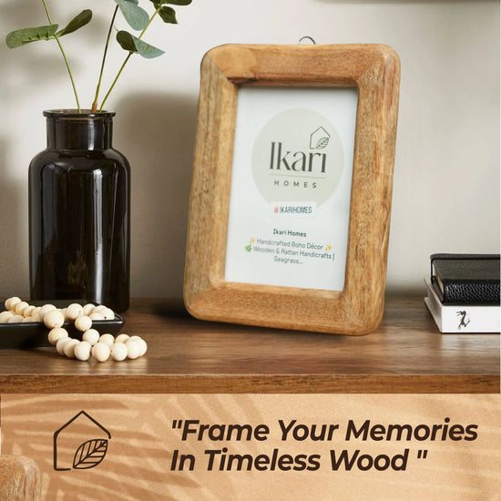 Wooden Photo Frame - Natural Beauty, Timeless Charm – Ikari Homes