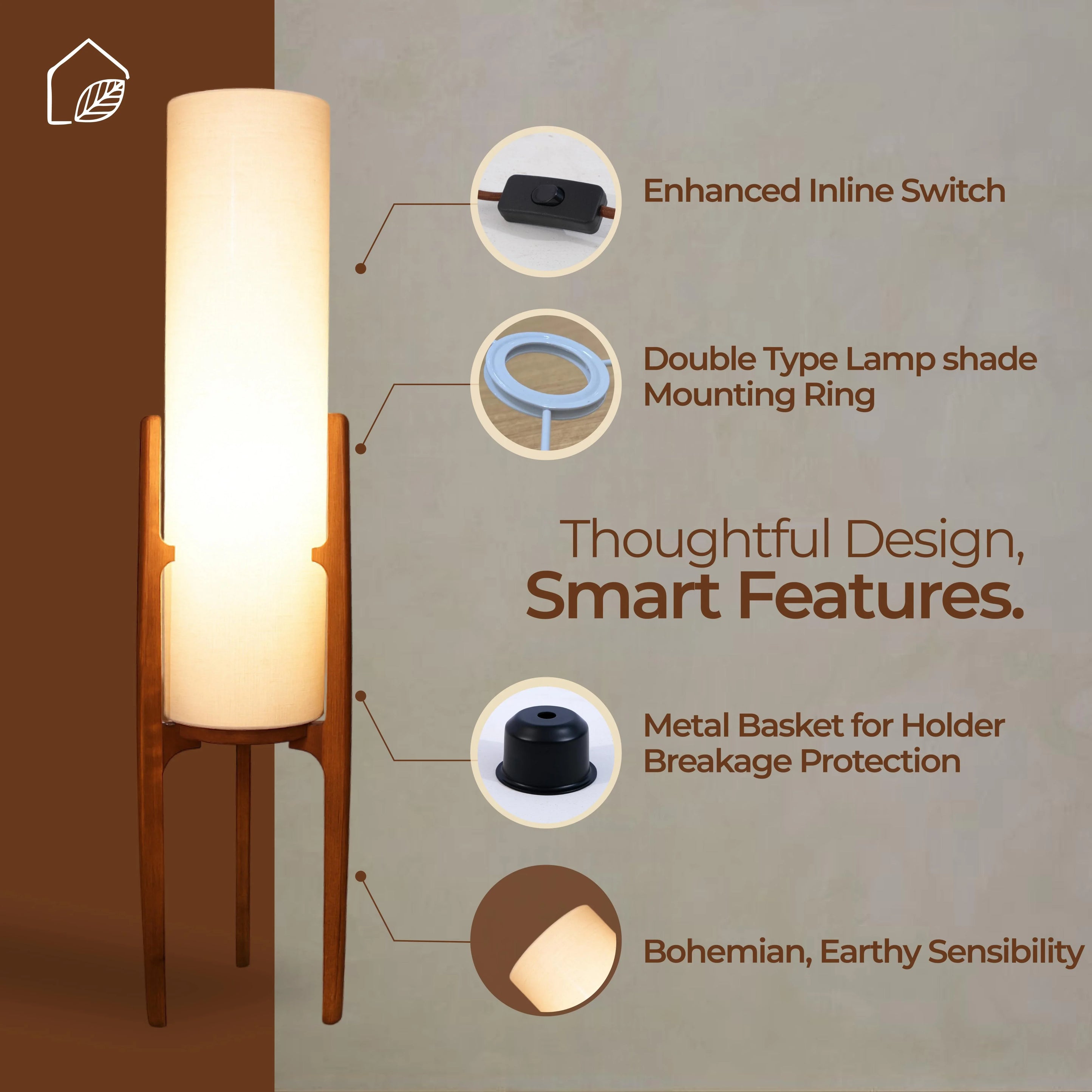 Nature Weave Floor Lamp - The Art of Ambient Light – Ikari Homes