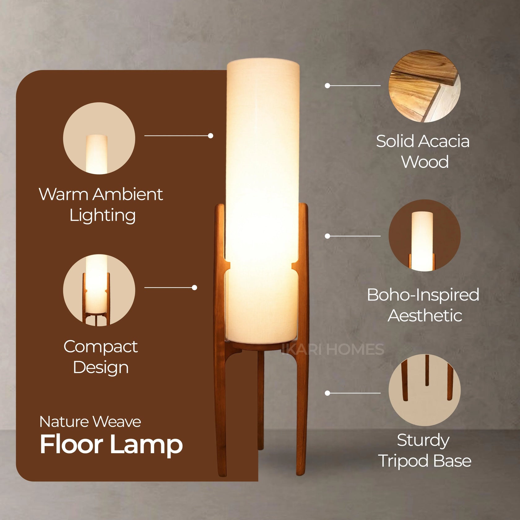 Nature Weave Floor Lamp - The Art of Ambient Light – Ikari Homes